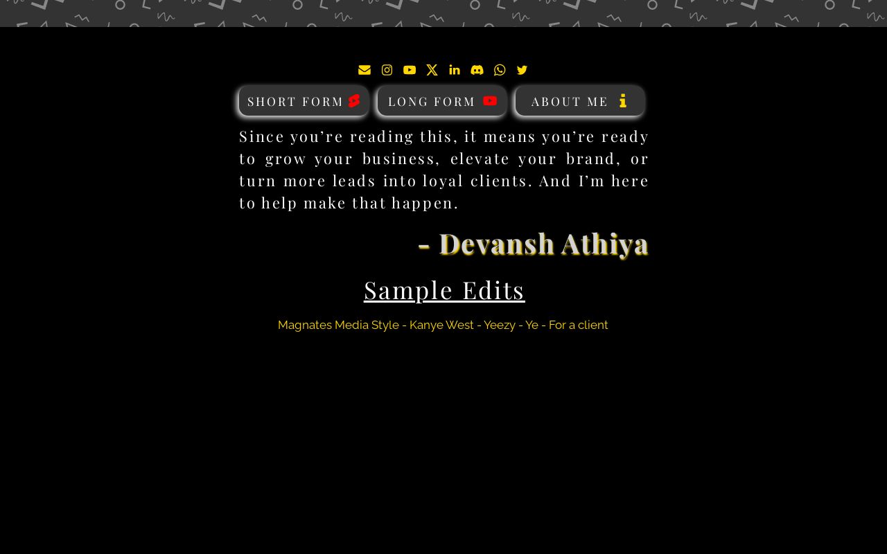 Devansh – Professional Video Editing for Business Growth and Engagement